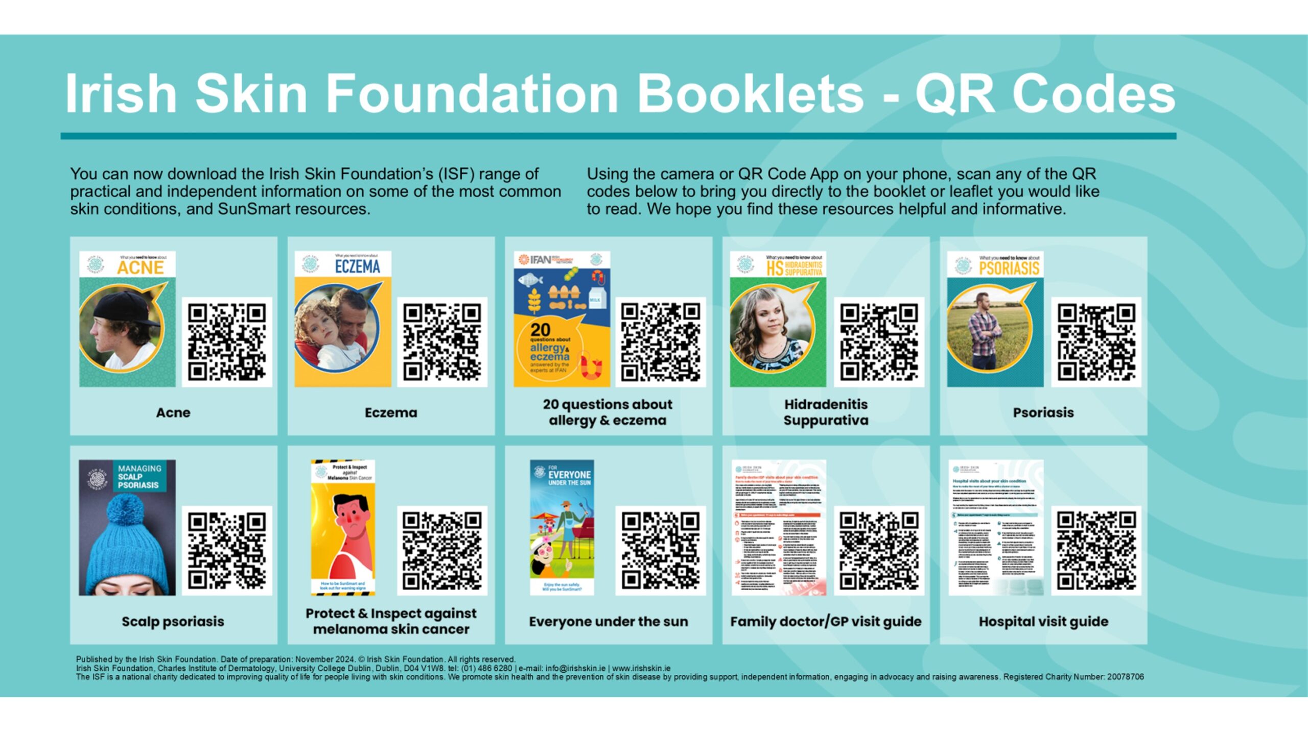 Launch of new Irish Skin Foundation QR code poster for booklets and ...